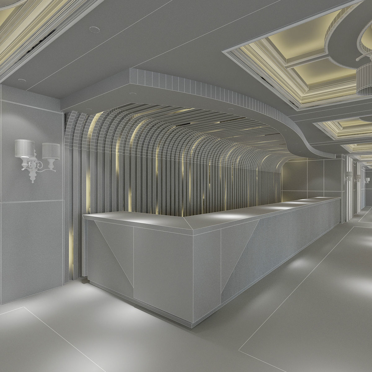 3D model Hotel Lobby VR / AR / low-poly | CGTrader