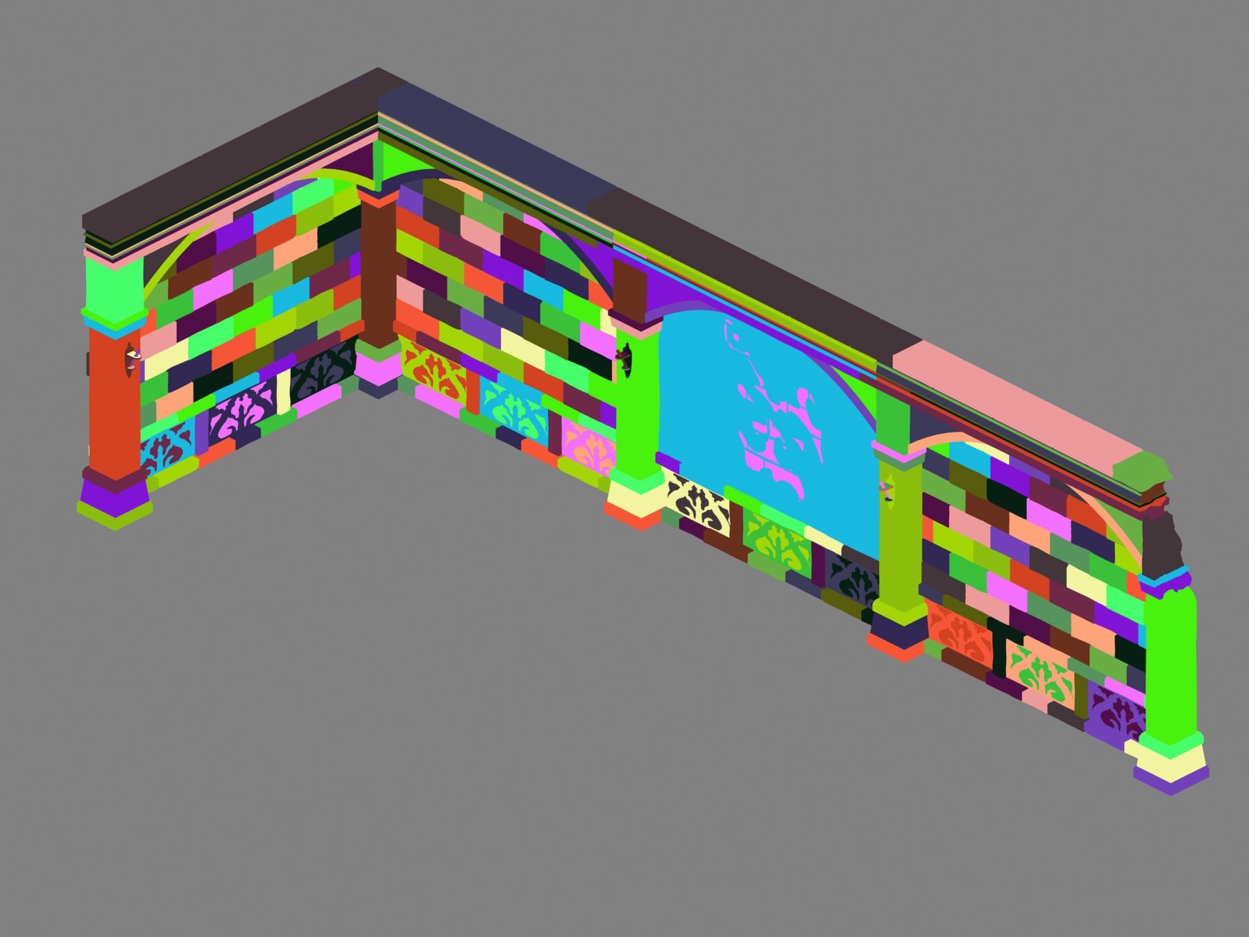 Game Palace - Earth Palace Wall 02 3D model | CGTrader
