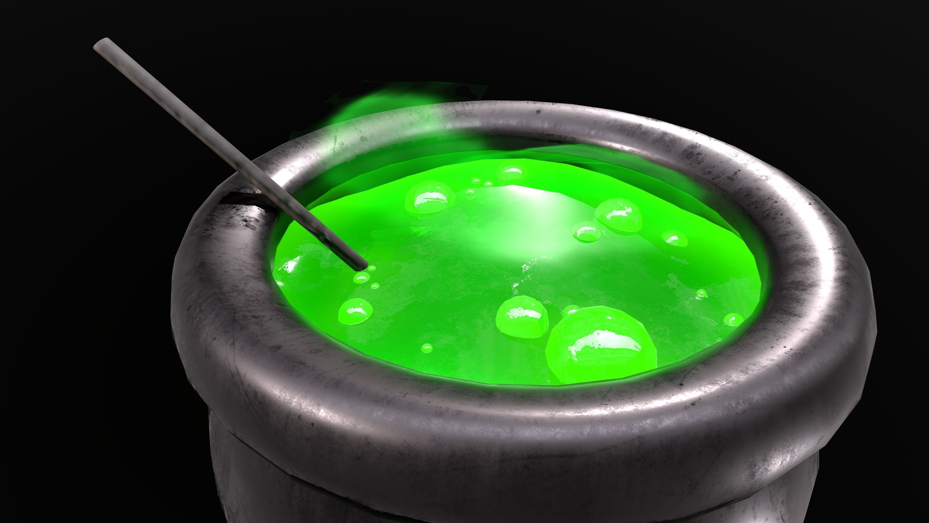 3D model Stylized Witch Boiler VR / AR / low-poly | CGTrader