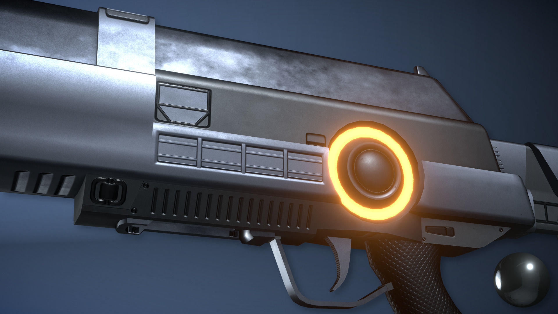 3D model Futuristic Assault Rifle VR / AR / low-poly | CGTrader