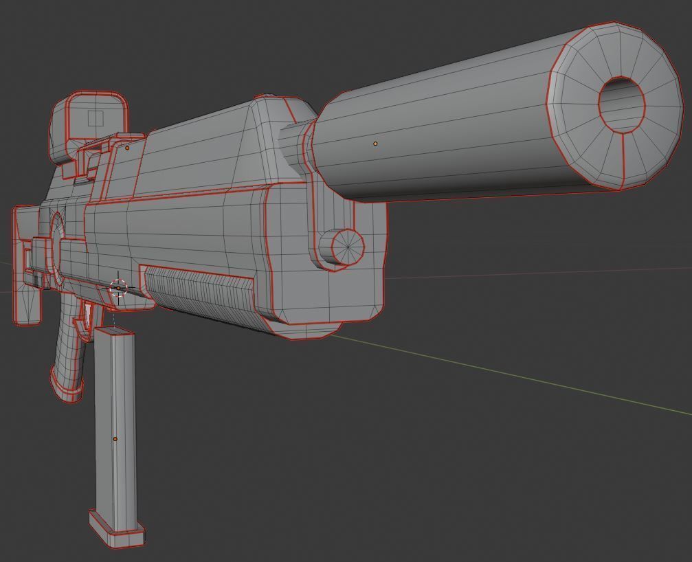3D model Futuristic Assault Rifle VR / AR / low-poly | CGTrader
