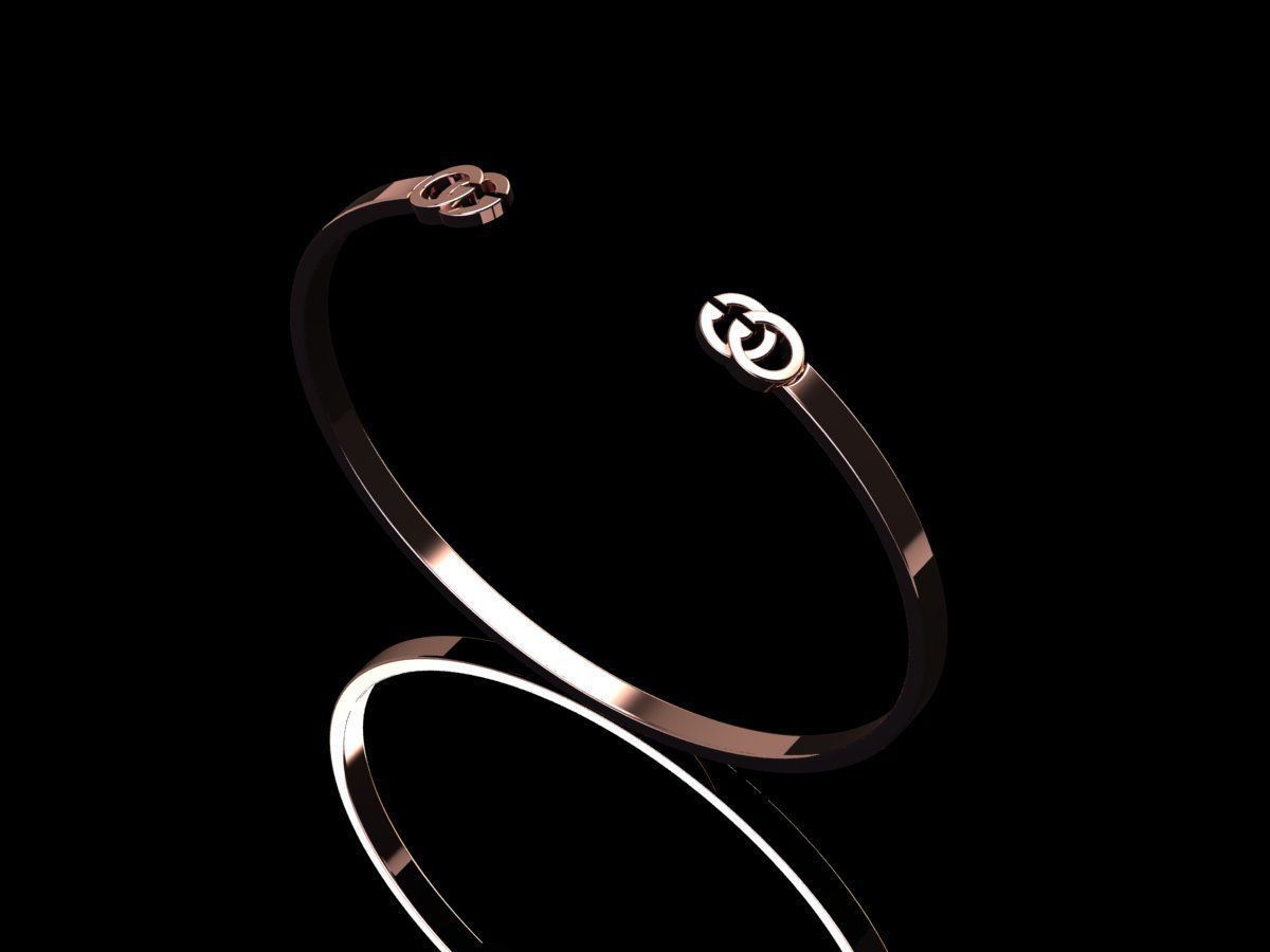Gucci Bracelet 3D model 3D printable | CGTrader