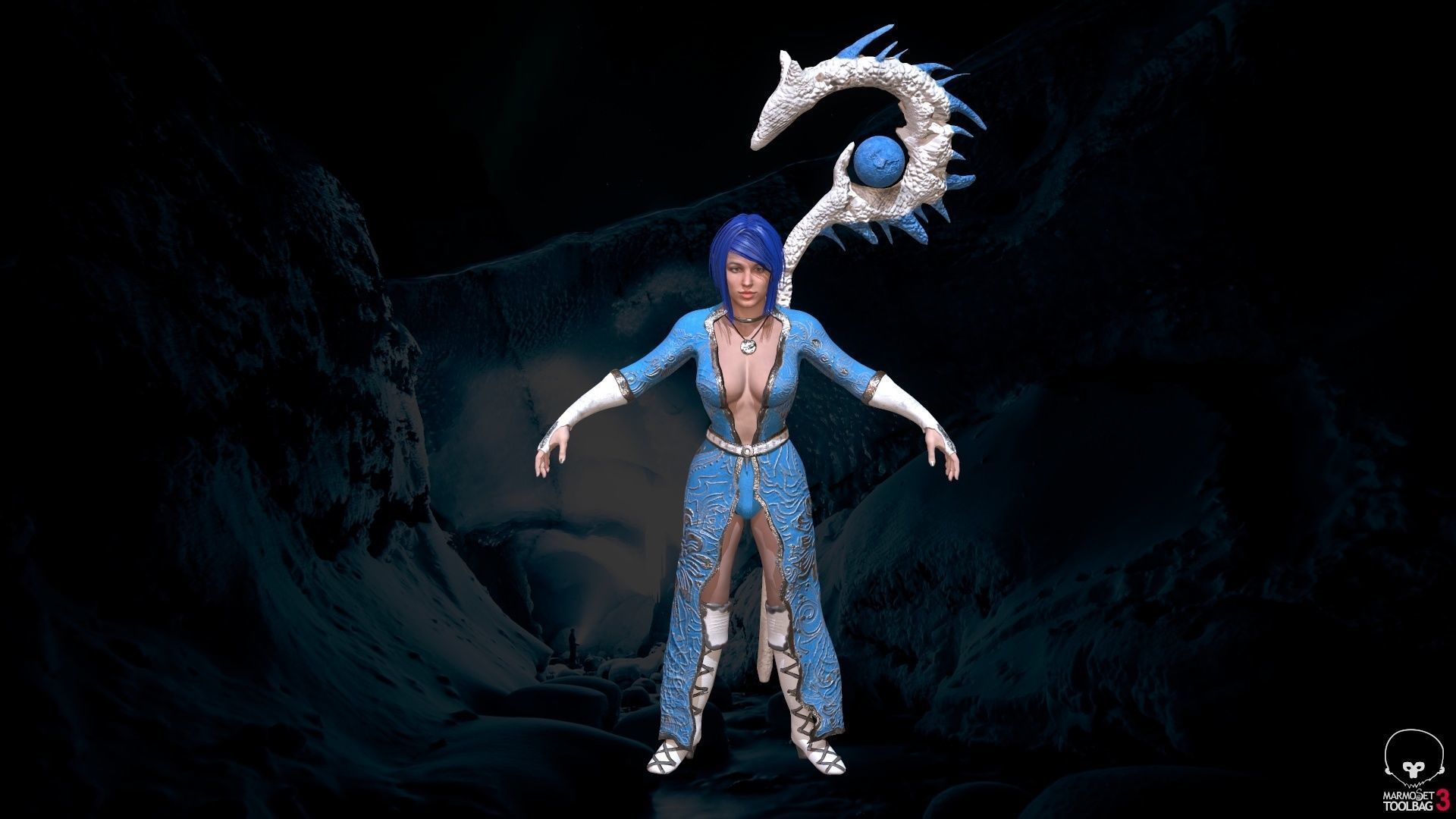 3D model Wizard Girl VR / AR / low-poly rigged animated | CGTrader