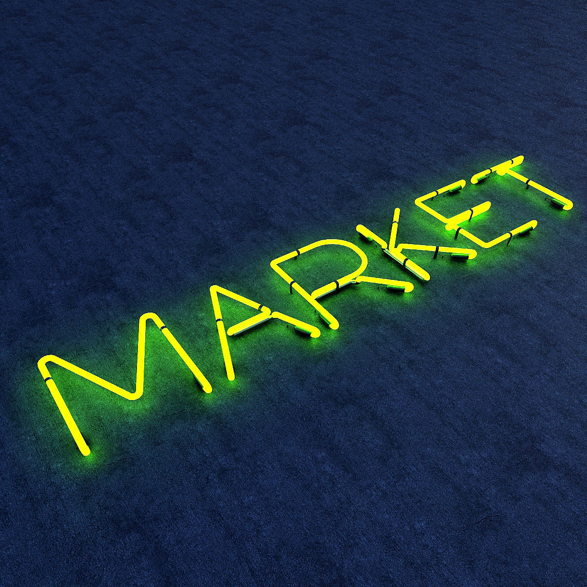 3D model Market Neon Sign VR / AR / low-poly | CGTrader