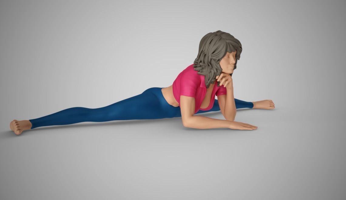 Girl Doing Splits 3D model 3D printable | CGTrader