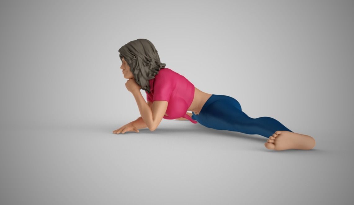 Girl Doing Splits 3D model 3D printable | CGTrader
