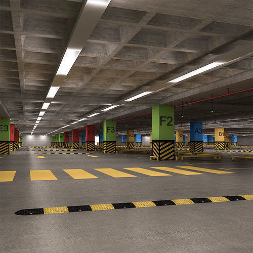 3D model Car Park VR / AR / low-poly | CGTrader