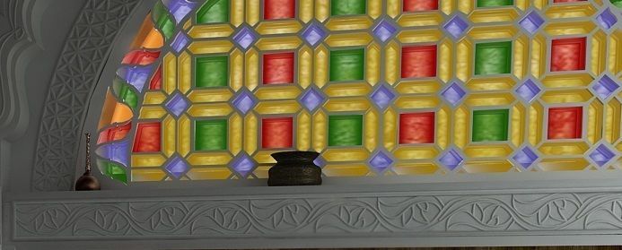 3D model Qamaria stained glasses windows - Yemen VR / AR / low-poly ...