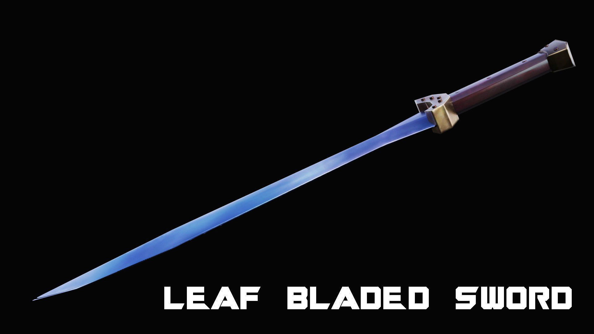 3D model Leaf - Bladed Sword VR / AR / low-poly | CGTrader