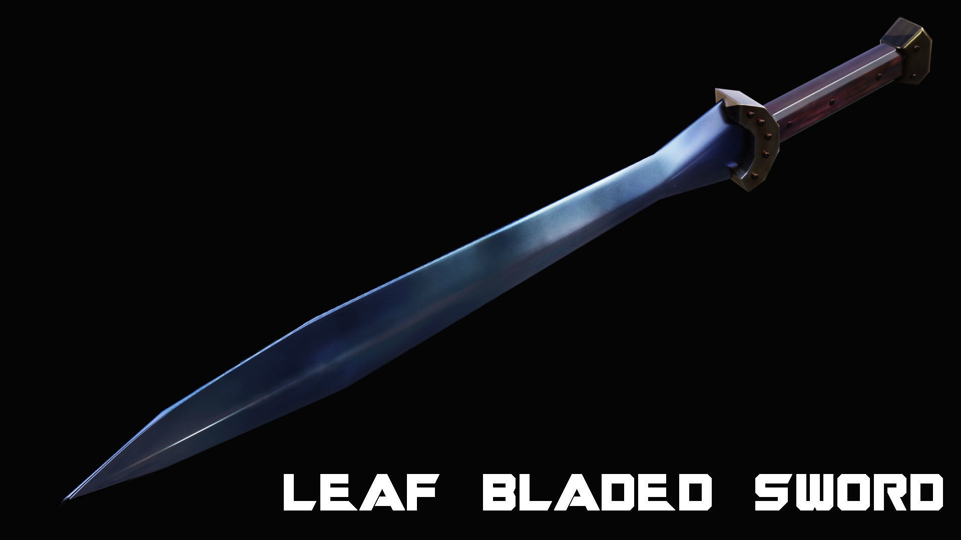 3D model Leaf - Bladed Sword VR / AR / low-poly | CGTrader