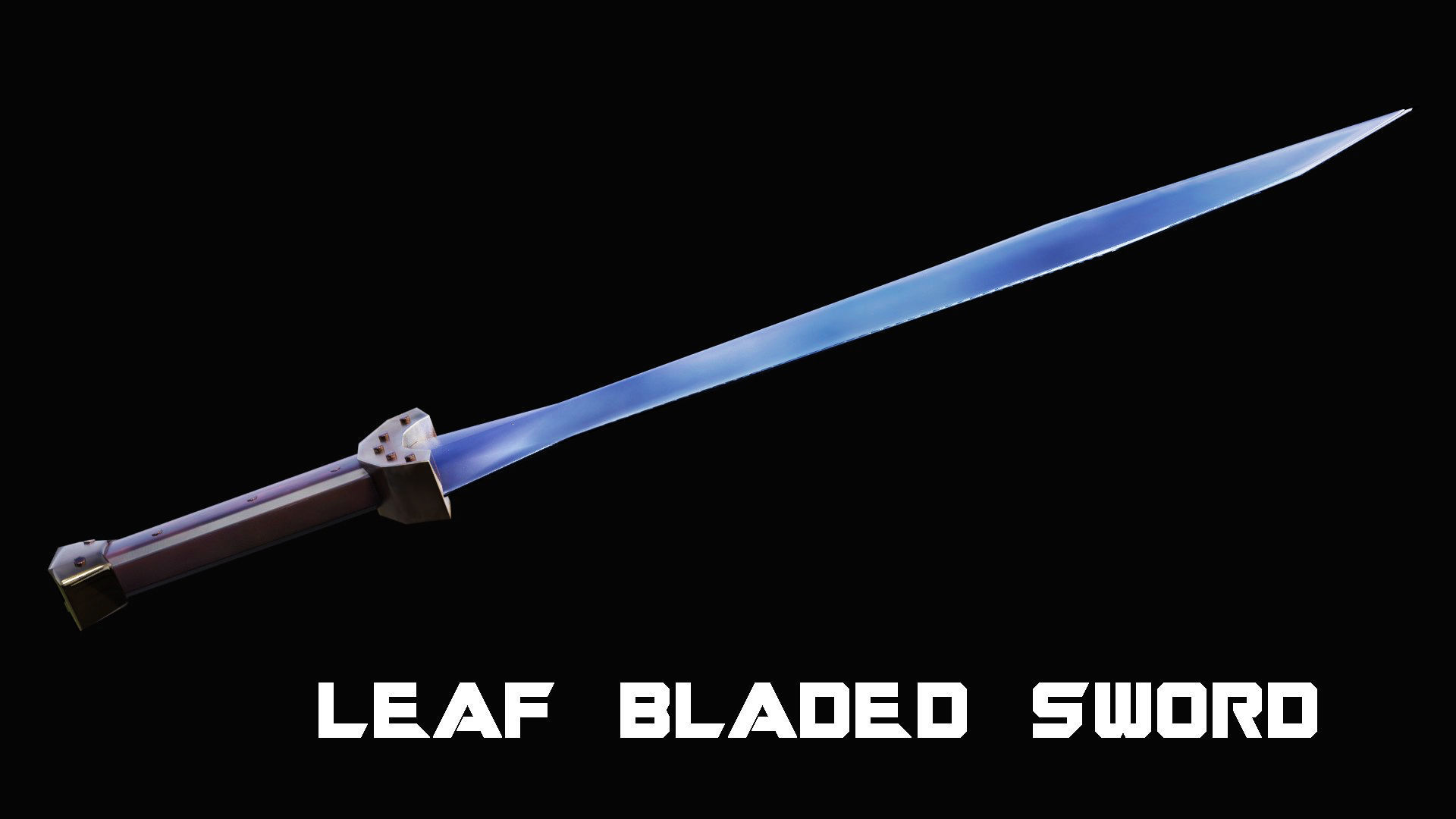 3D model Leaf - Bladed Sword VR / AR / low-poly | CGTrader