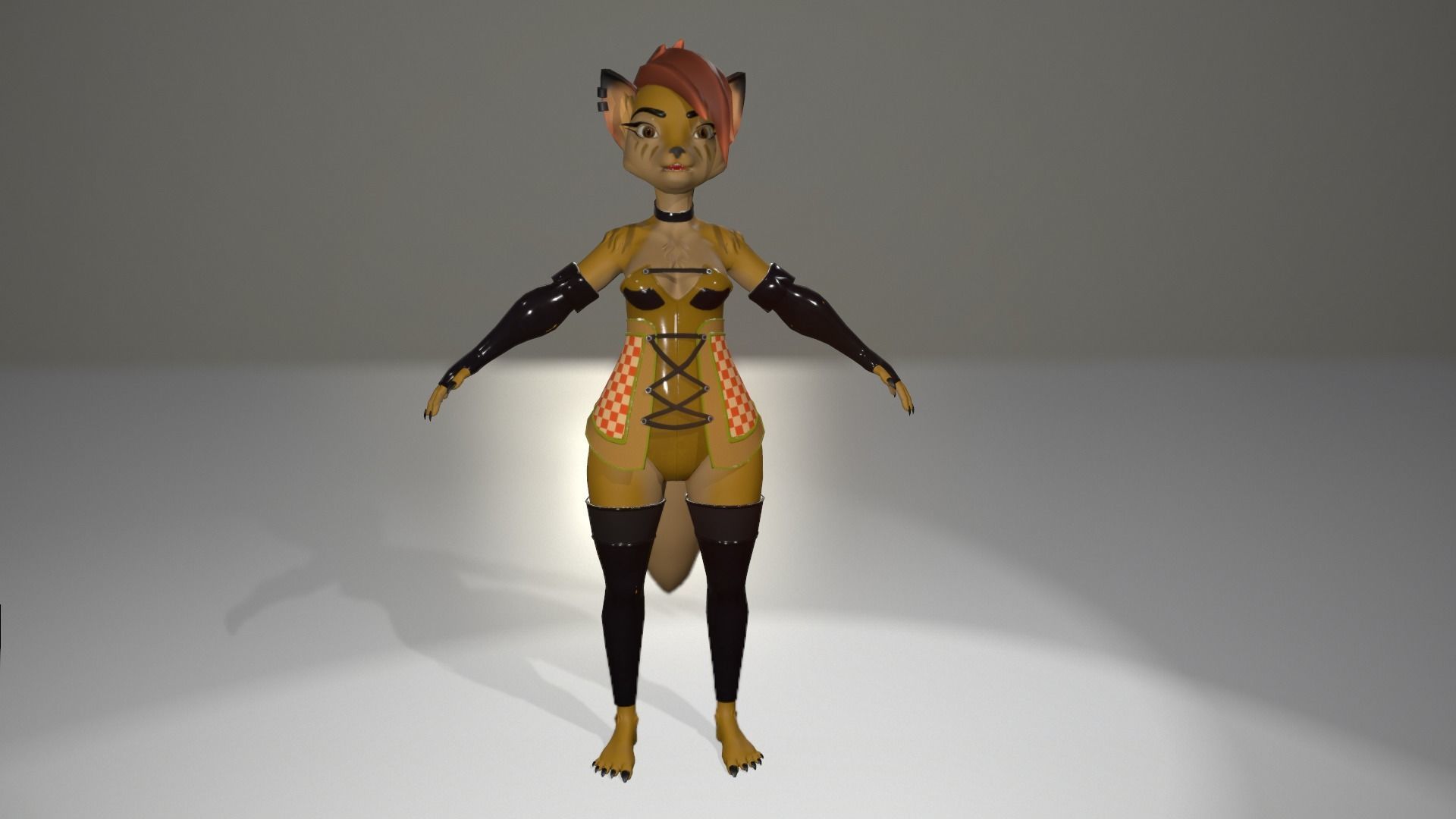 3D model Furry girl VR / AR / low-poly | CGTrader