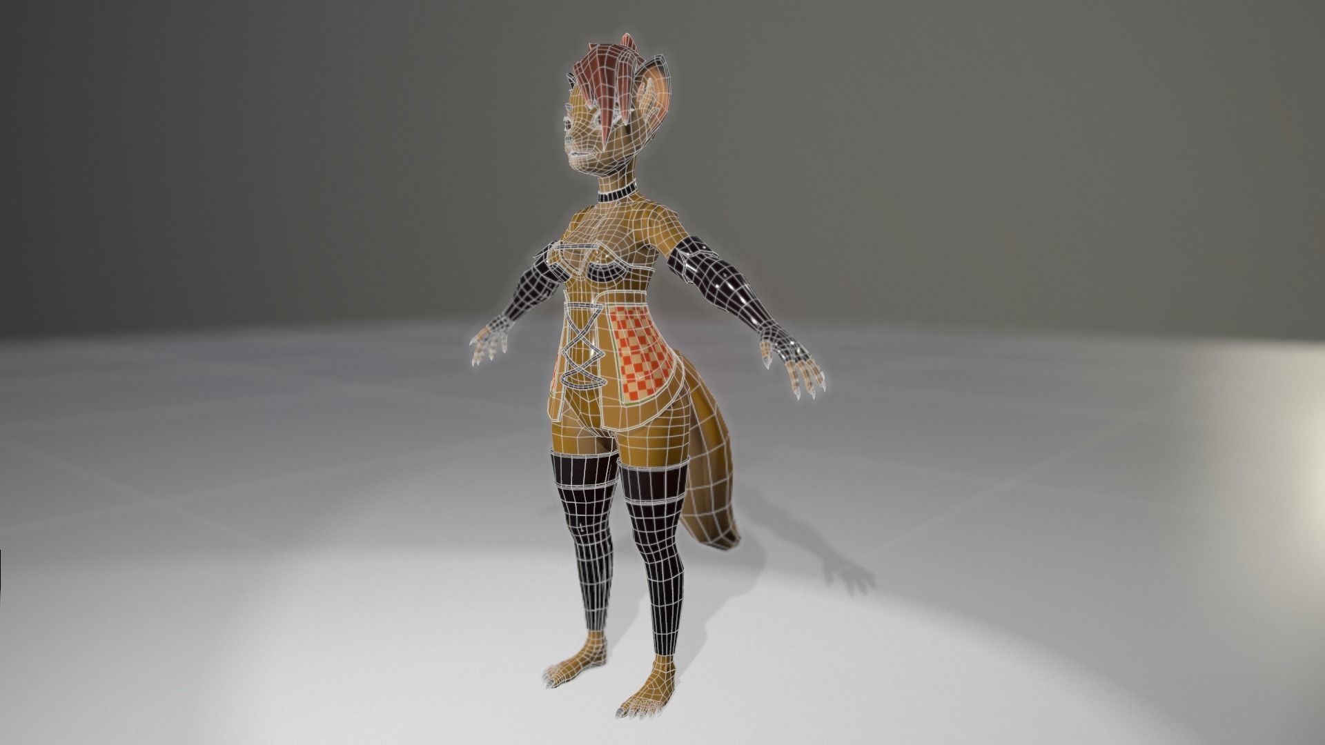 3D model Furry girl VR / AR / low-poly | CGTrader