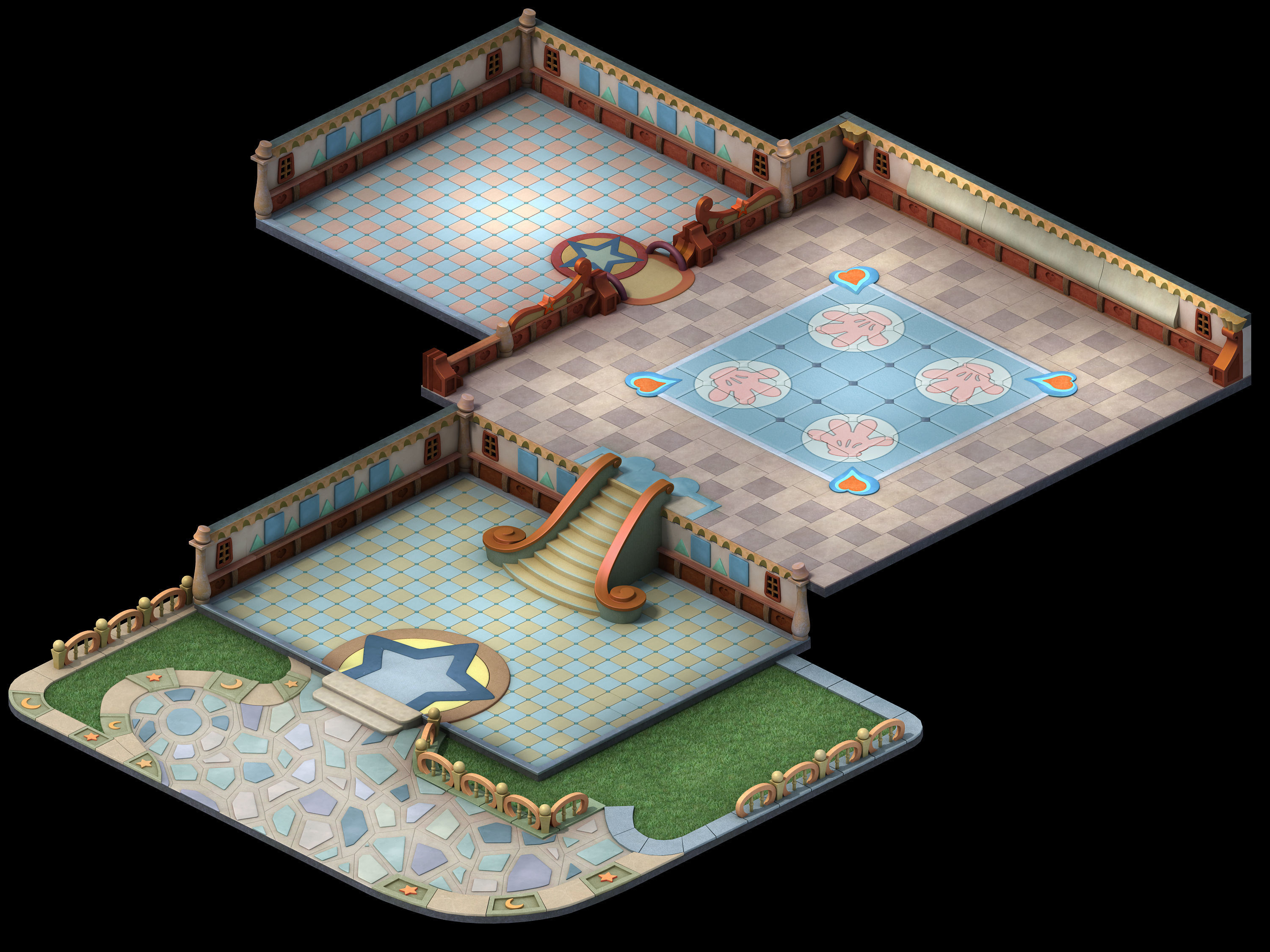 Game Cartoon Family - Ground 03 3D model | CGTrader