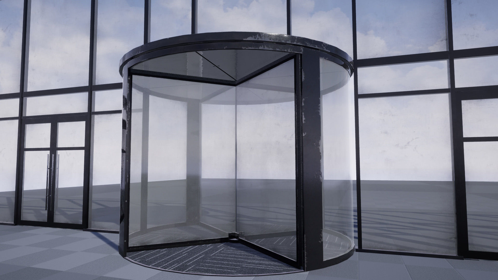 3D model Revolving door set VR / AR / low-poly | CGTrader