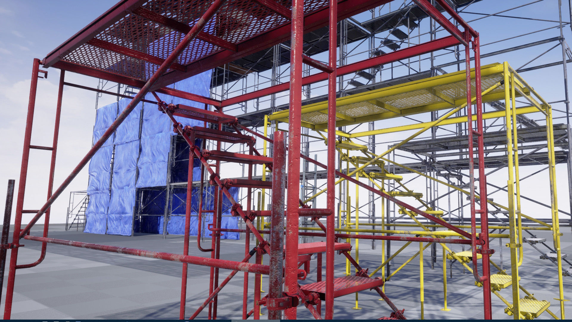3D model Modular Scaffolding Set VR / AR / low-poly | CGTrader