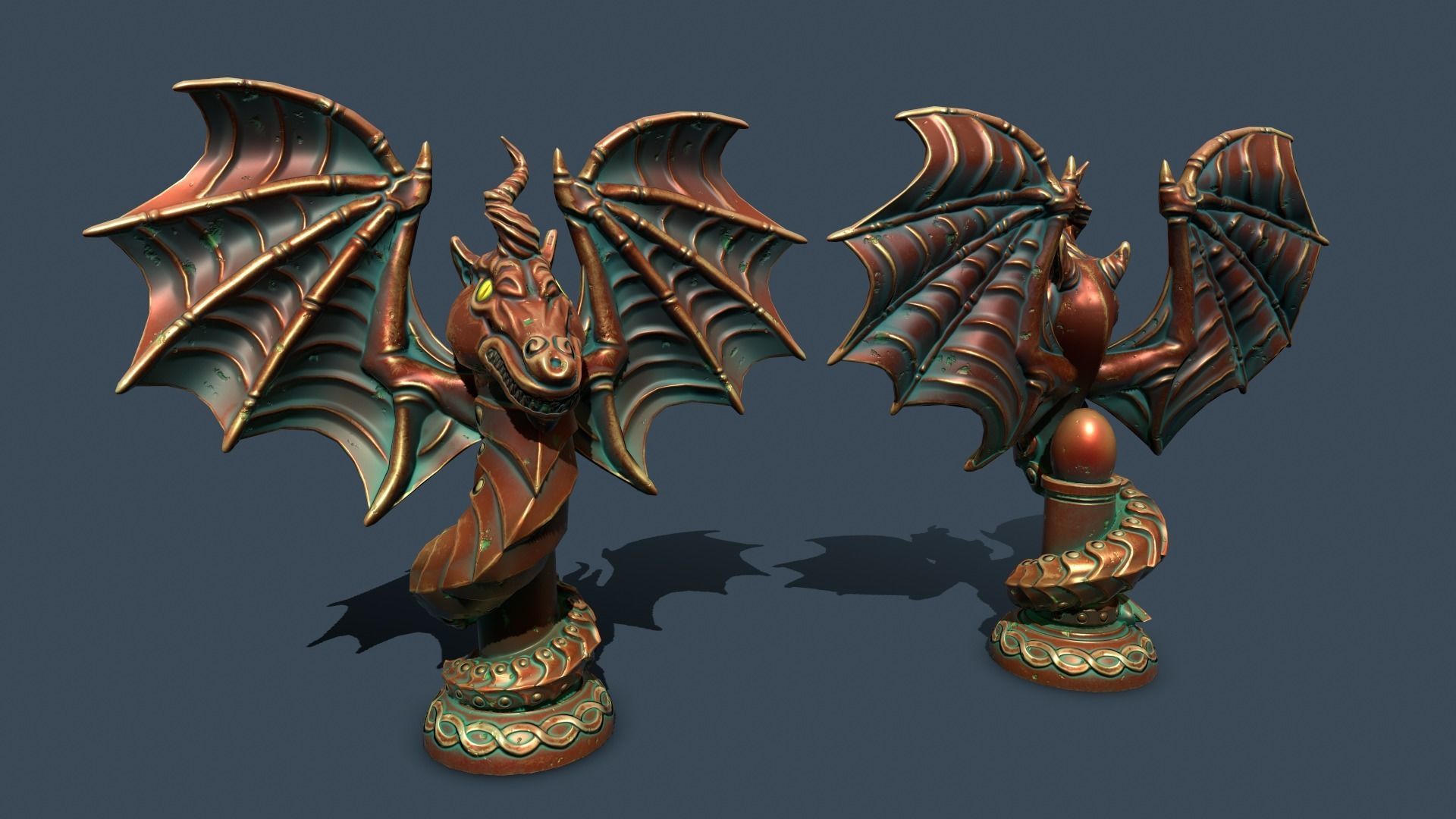 3D model Fantasy statues 2 VR / AR / low-poly | CGTrader