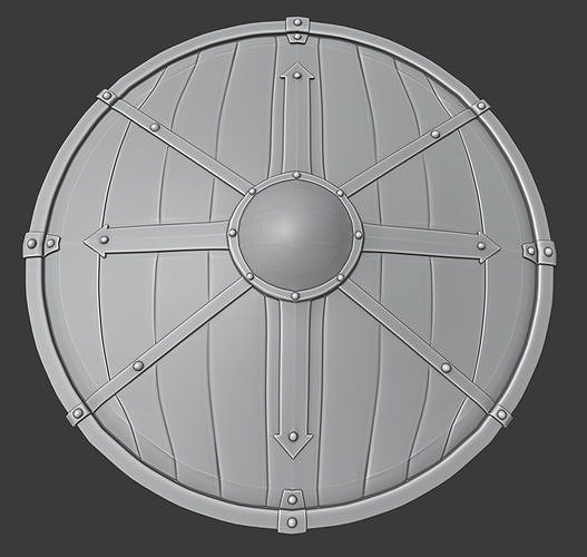 viking shield 4 3D model 3D printable | CGTrader