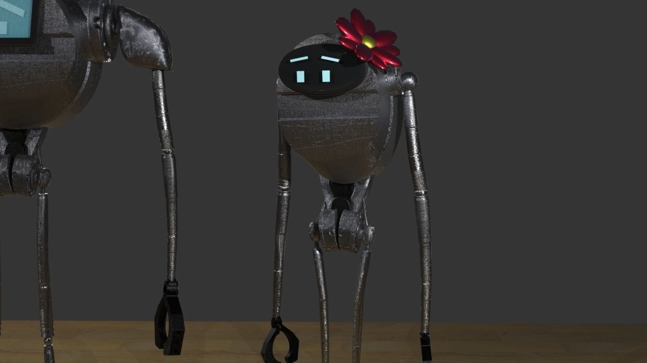Robot Family 3D model | CGTrader