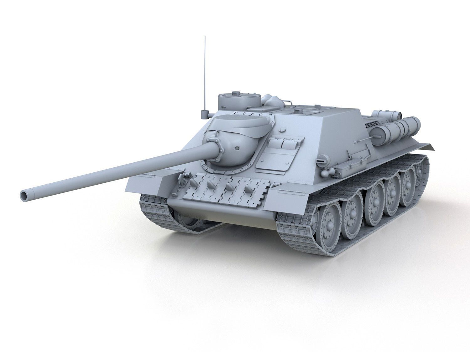 SU-100 - Soviet Tank Destroyer 3D model | CGTrader