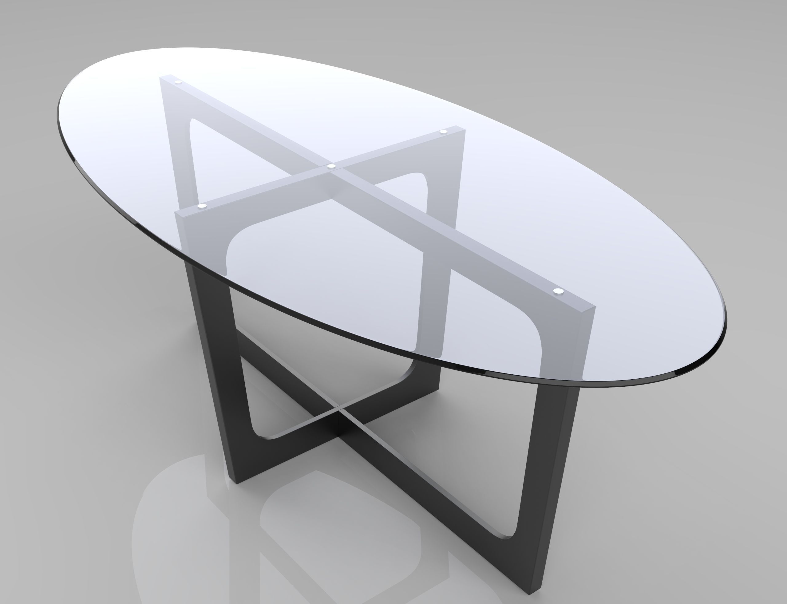 Ellipse table 3D model | CGTrader