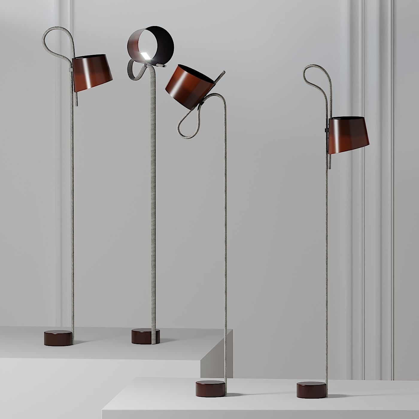 ROPE TRICK LAMP Designed by Stefan Diez 5 Colors 3D model | CGTrader