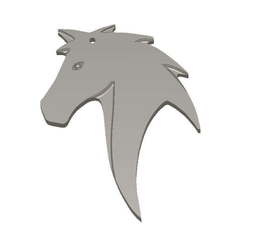 HORSE HEAD NECK CHAIN 3D model 3D printable | CGTrader