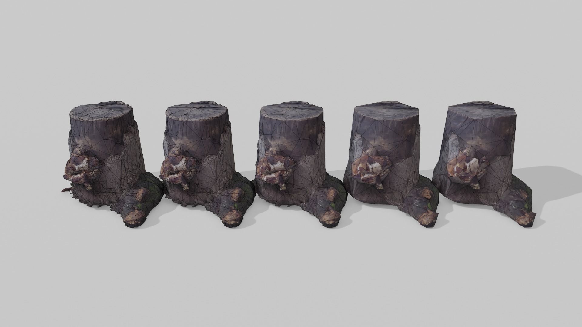 3D model Realistic Stump scanned game-ready VR / AR / low-poly | CGTrader