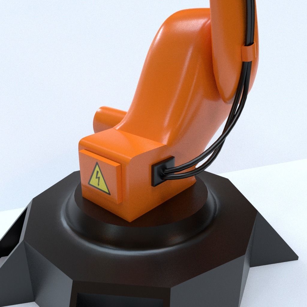 3D model Rigged Low Poly-High Poly Robot Arm VR / AR / low-poly rigged ...