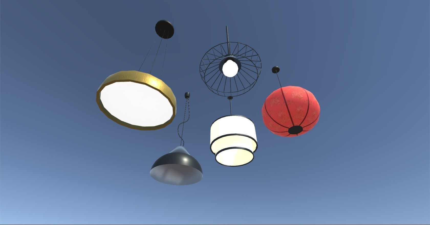 3D model Ceiling Lamps Lowpoly VR / AR / low-poly | CGTrader