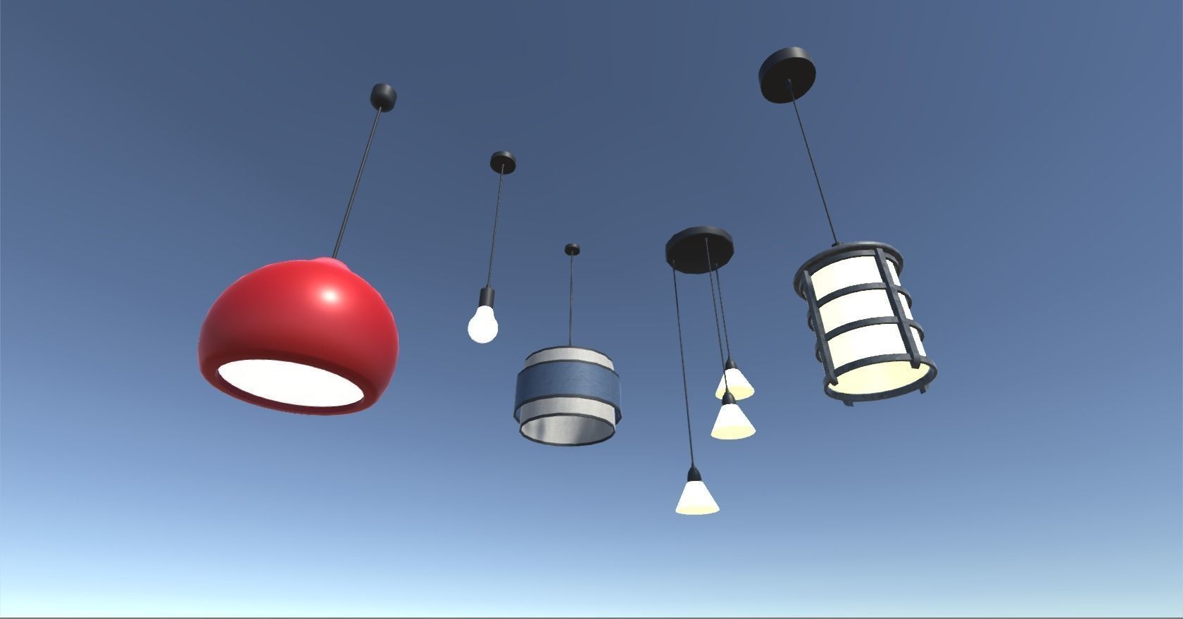 3D model Ceiling Lamps Lowpoly VR / AR / low-poly | CGTrader
