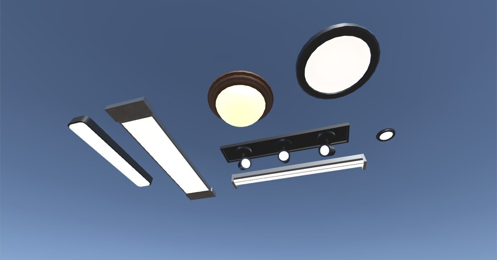 3D model Ceiling Lamps Lowpoly VR / AR / low-poly | CGTrader
