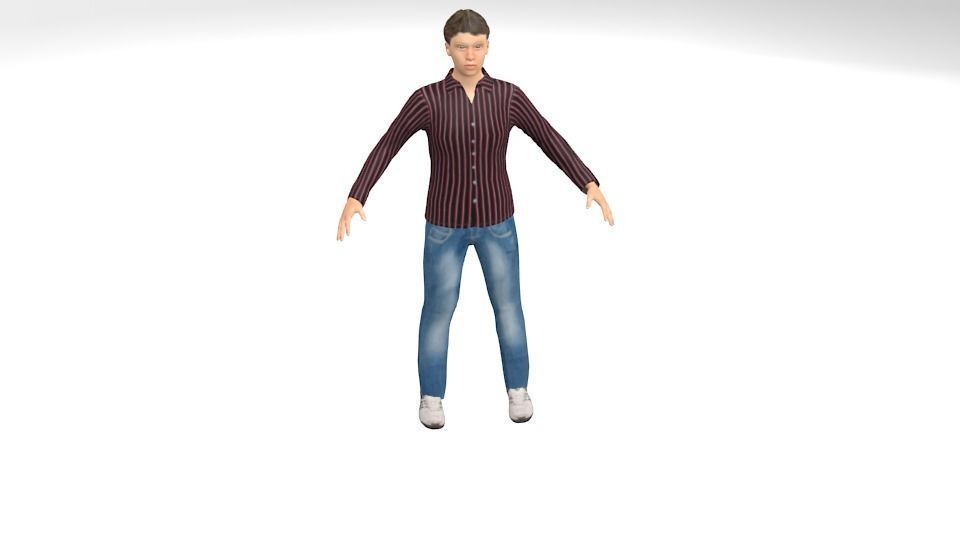 BASE HUMAN MODEL free 3D model rigged | CGTrader