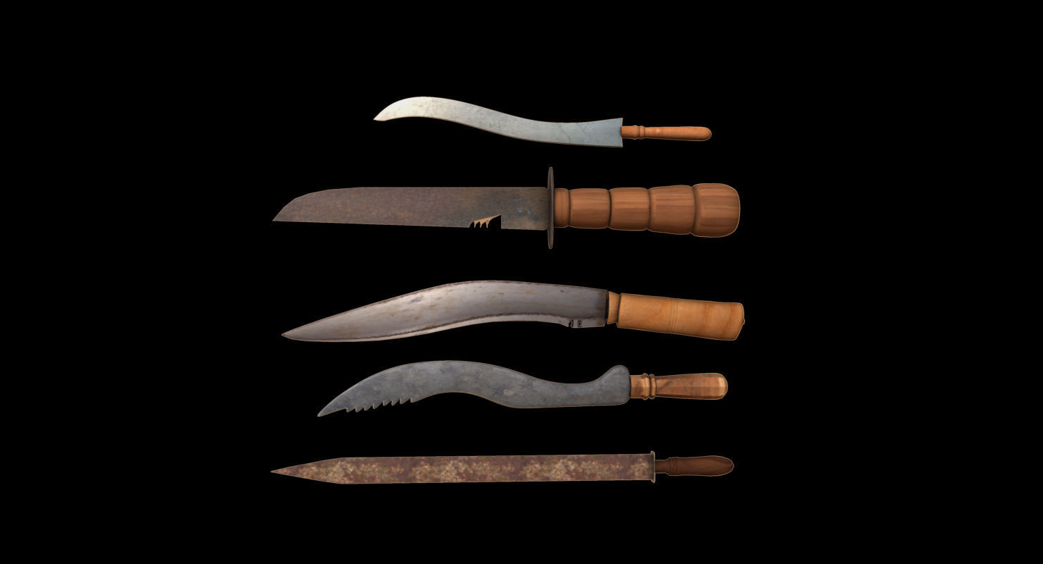 old kinfe 3d model 3D model | CGTrader