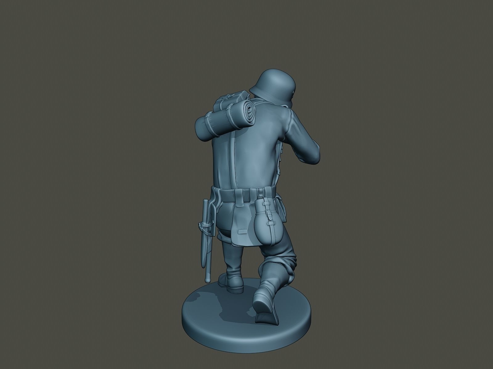 German soldier ww2 Shoot crouched G2 3D model 3D printable | CGTrader