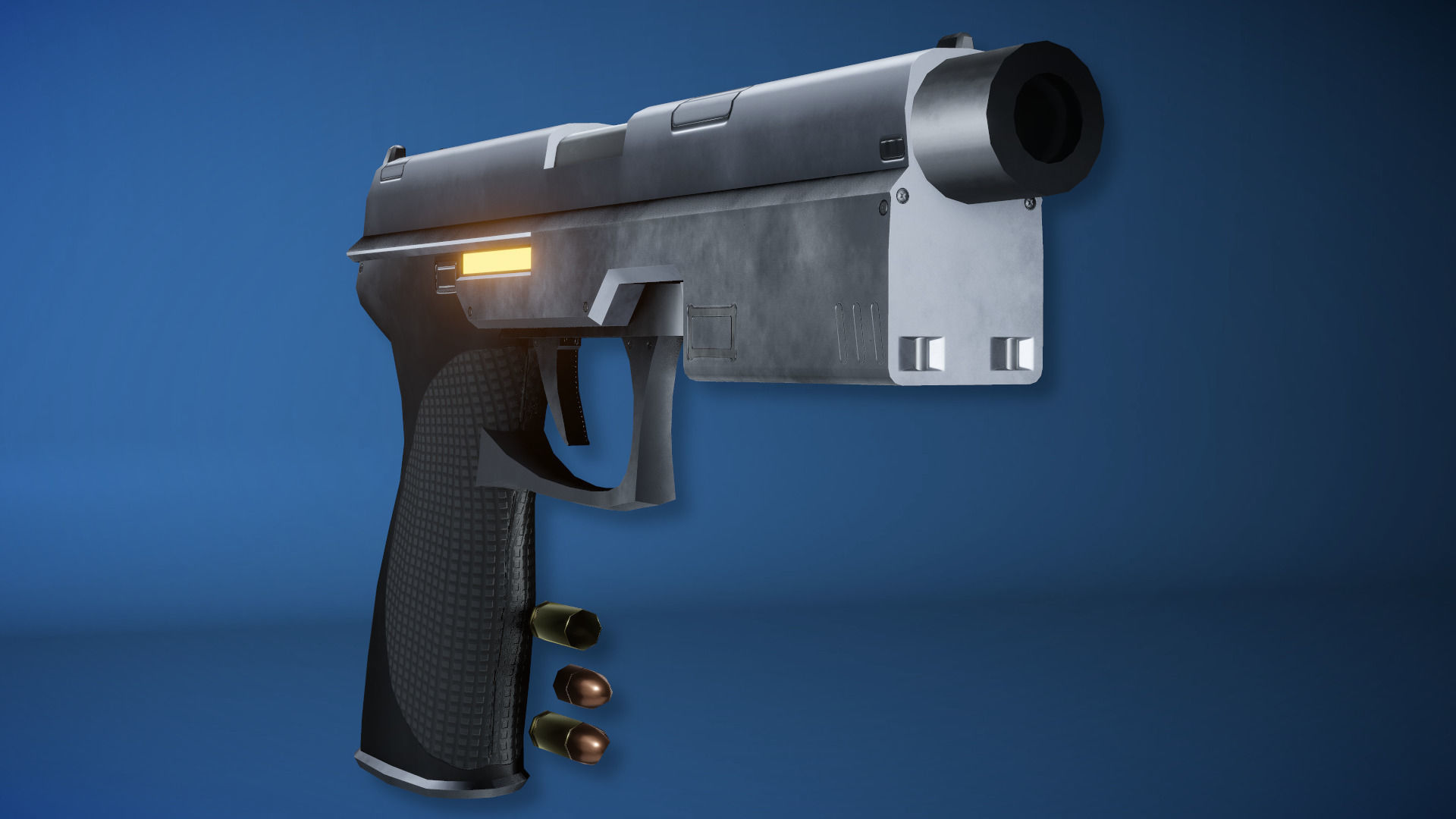 3D model Futuristic Handgun VR / AR / low-poly | CGTrader