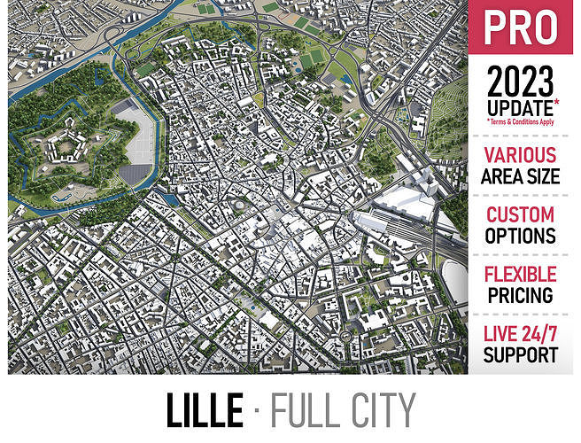 3D model Lille VR / AR / low-poly | CGTrader