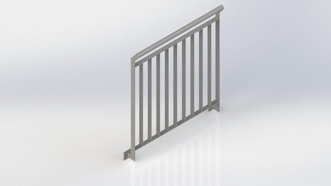 Railing metal 3D model | CGTrader