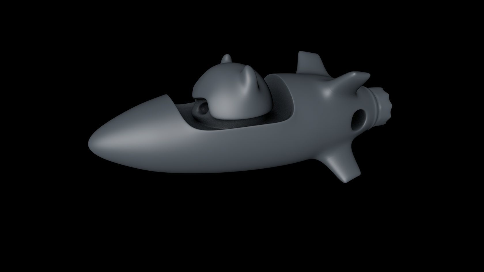 Rocket 1 Cartoon Keychain 3D model 3D printable | CGTrader
