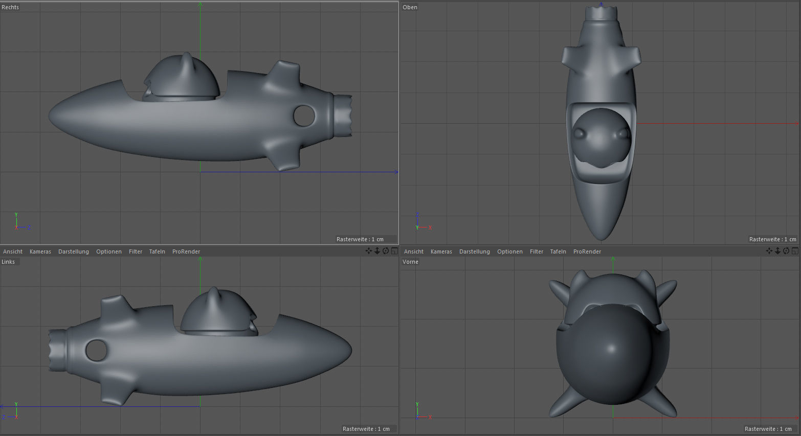 Rocket 1 Cartoon Keychain 3D model 3D printable | CGTrader