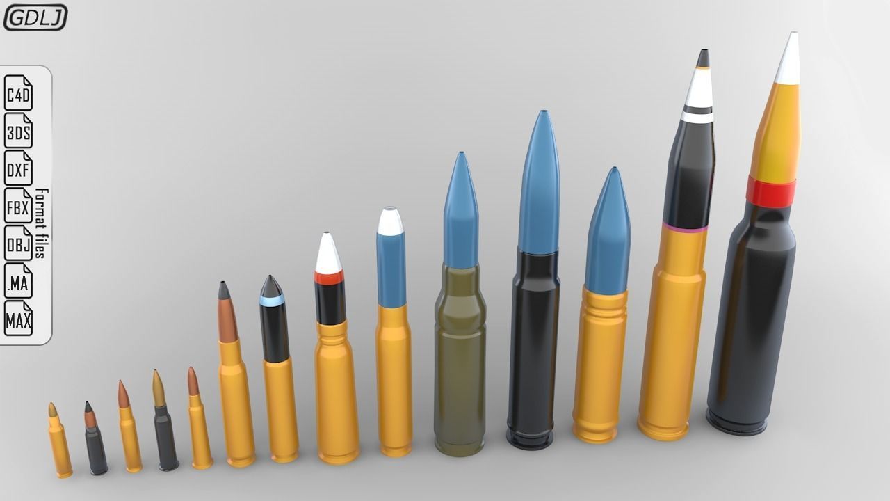 3D model Bullets 3D Models VR / AR / low-poly | CGTrader