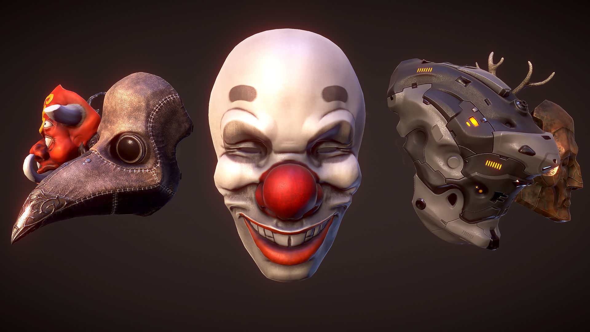 3D model Masks pack 2 VR / AR / low-poly | CGTrader