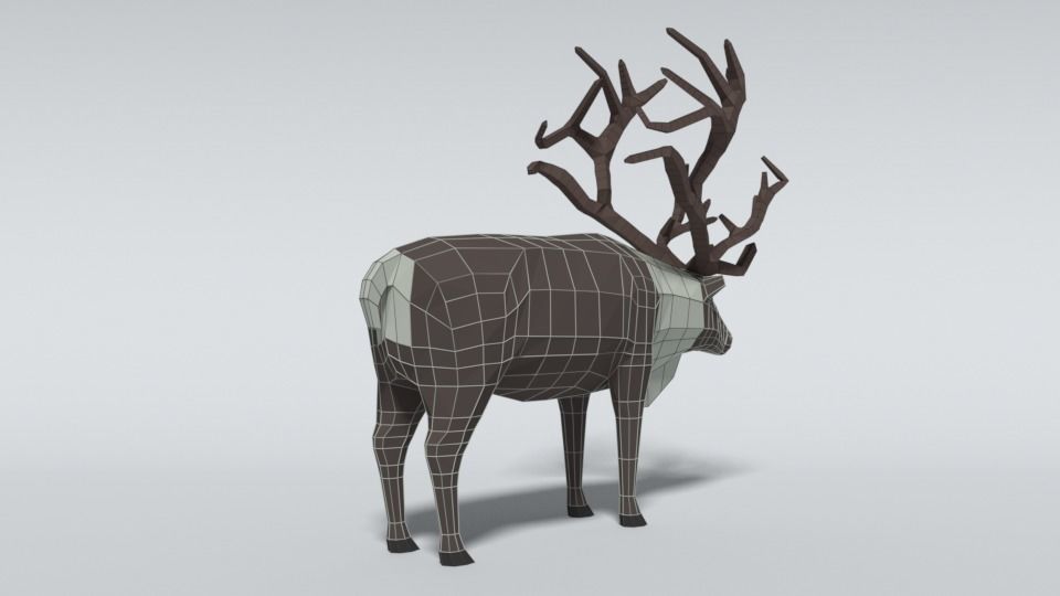 3D model Low Poly Cartoon Reindeer VR / AR / low-poly | CGTrader