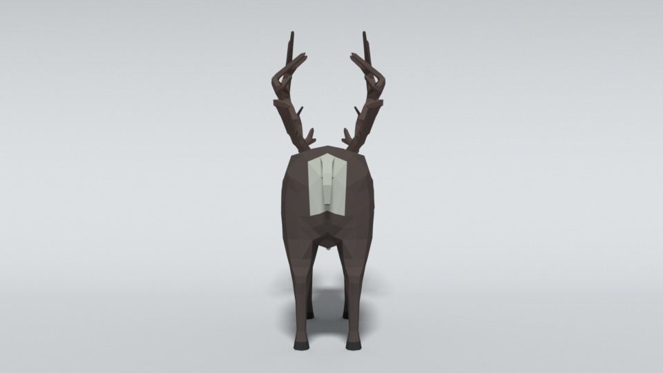 3D model Low Poly Cartoon Reindeer VR / AR / low-poly | CGTrader