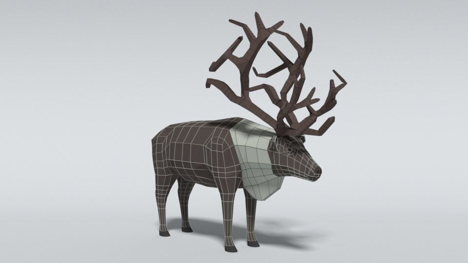 3D model Low Poly Cartoon Reindeer VR / AR / low-poly | CGTrader