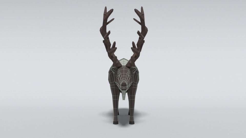 3D model Low Poly Cartoon Reindeer VR / AR / low-poly | CGTrader