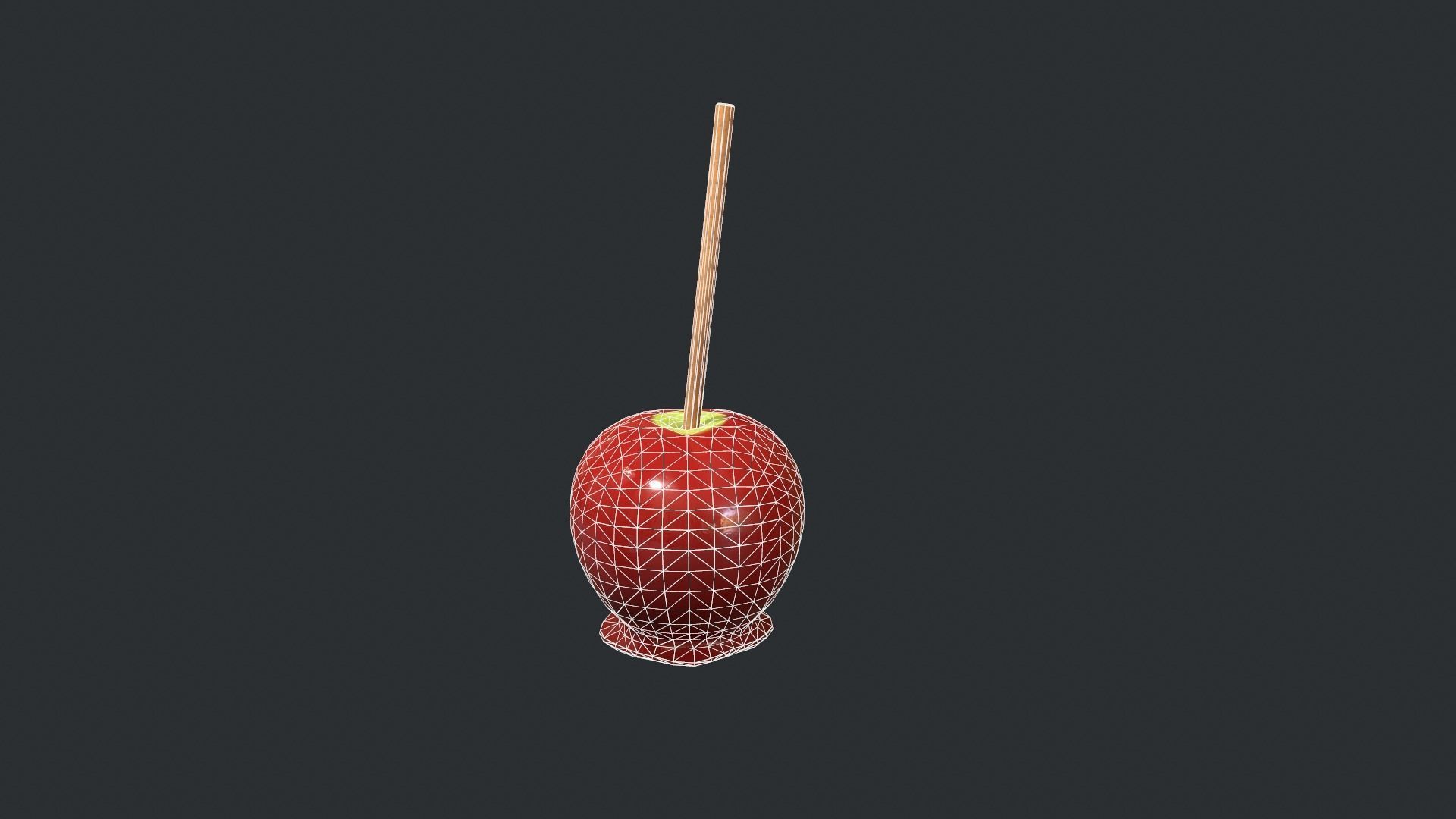3D model Candy Apple - Caramel Apple - Toffee Apple VR / AR / low-poly ...