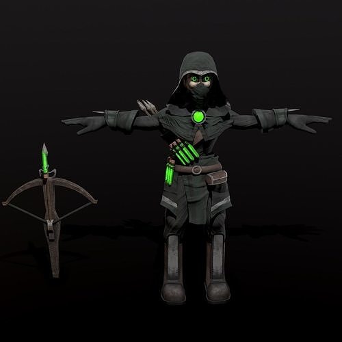 3D model Hunter Stylized Character VR / AR / low-poly | CGTrader