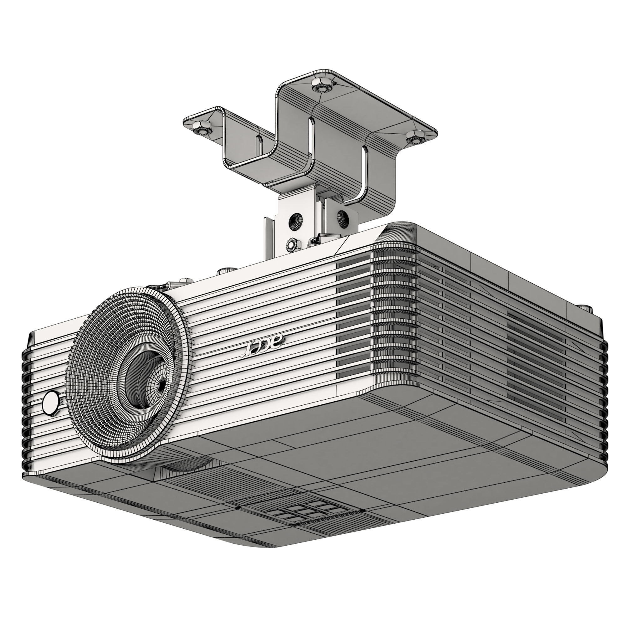 Projector Acer with Screens Set 3D model | CGTrader