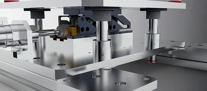 Cylinder pushing mechanism 3D model | CGTrader